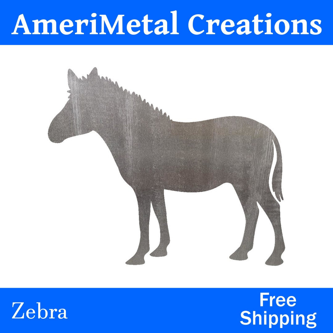 Zebra Metal Cutout Shape, Wall Art Decoration for Home, Farmhouse Style ...