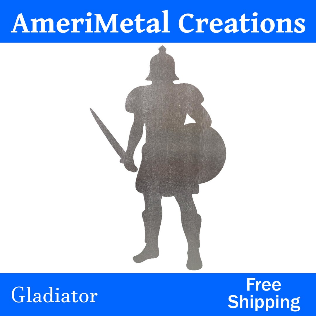 Gladiator Metal Cutout Shape, Wall Art Decoration for Home, Farmhouse ...