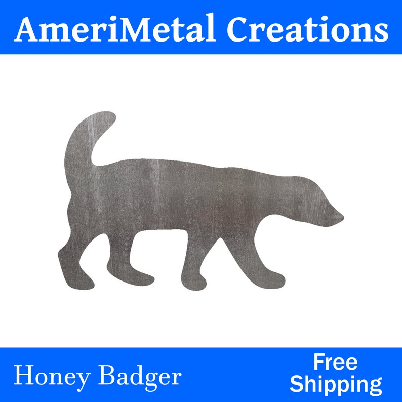 Honey Badger Metal Cutout Shape, Wall Art Decoration for Home ...