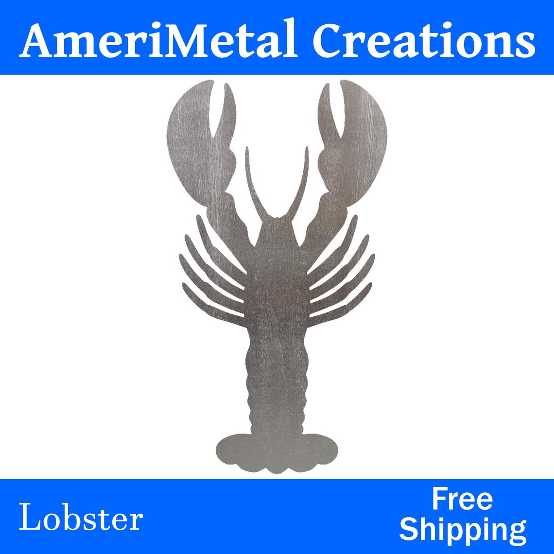 Lobster Metal Cutout Shape, Wall Art Decoration for Home, Farmhouse ...