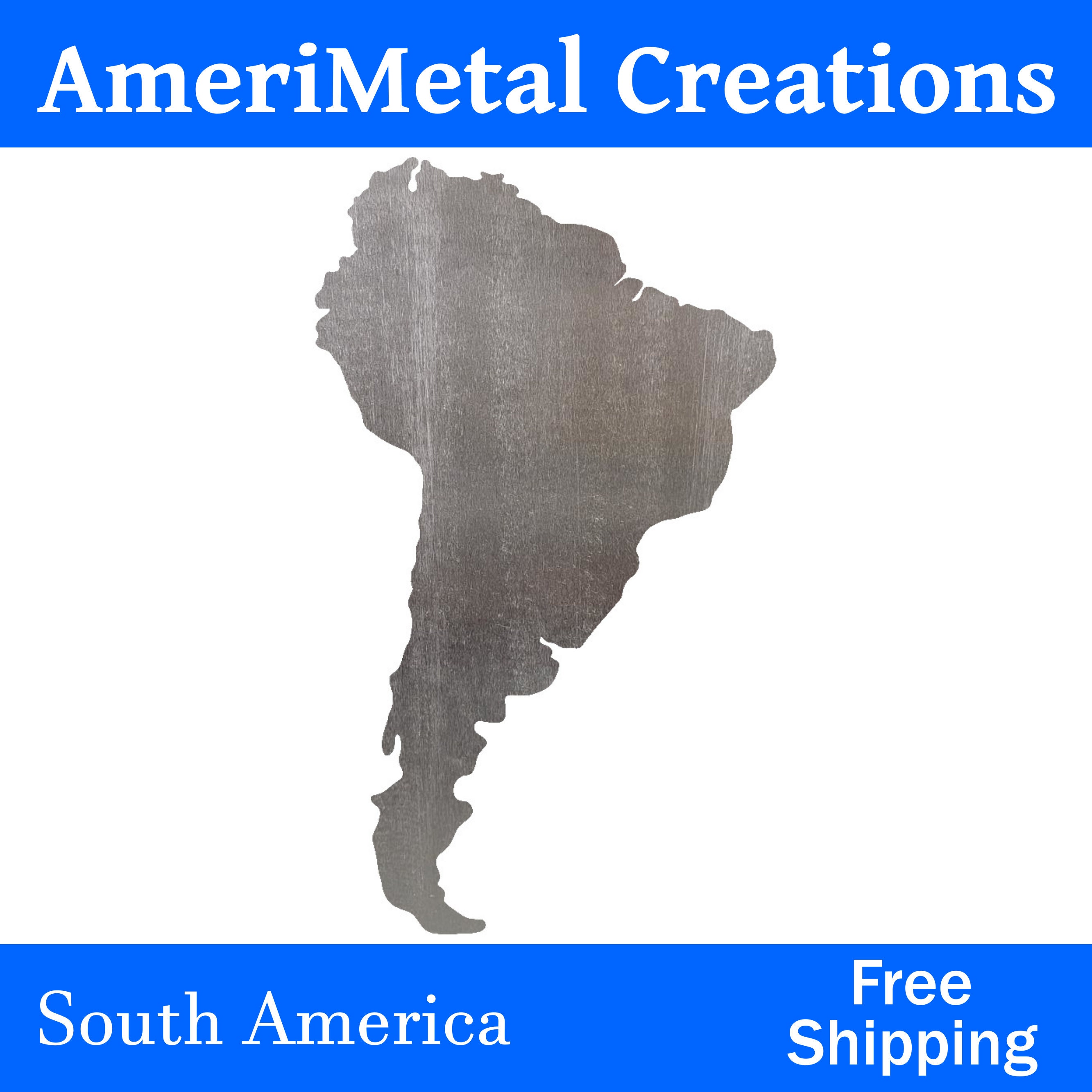 South America Metal Cutout Shape, Wall Art Decoration for Home ...