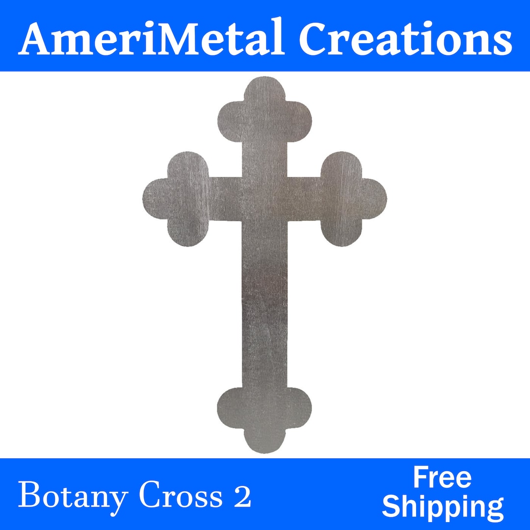 Botany Cross 2 Metal Cutout Shape, Wall Art Decoration for Home ...