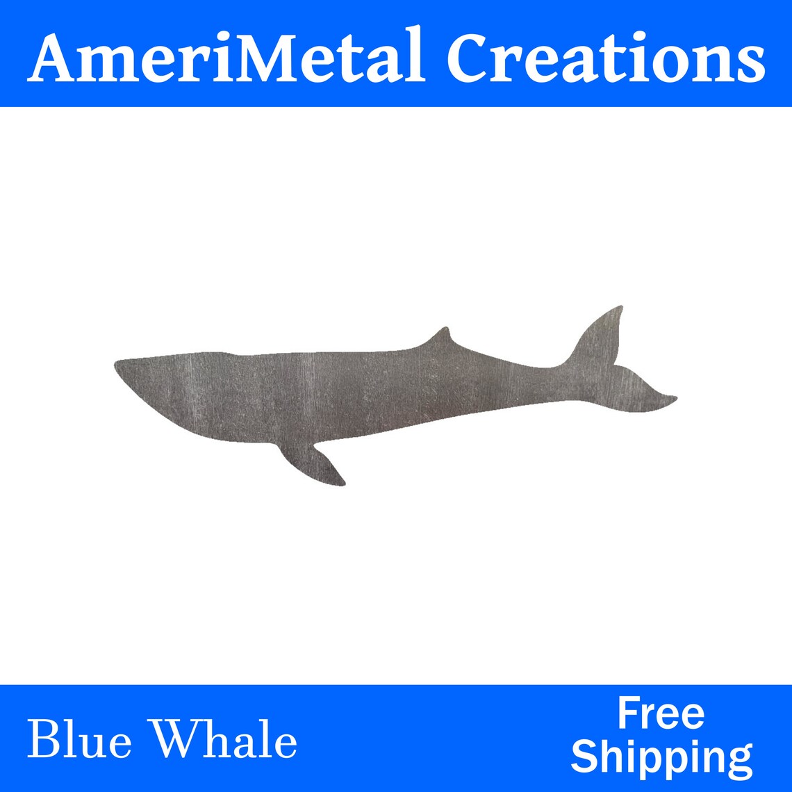 Blue Whale Metal Cutout Shape, Wall Art Decoration for Home, Farmhouse ...