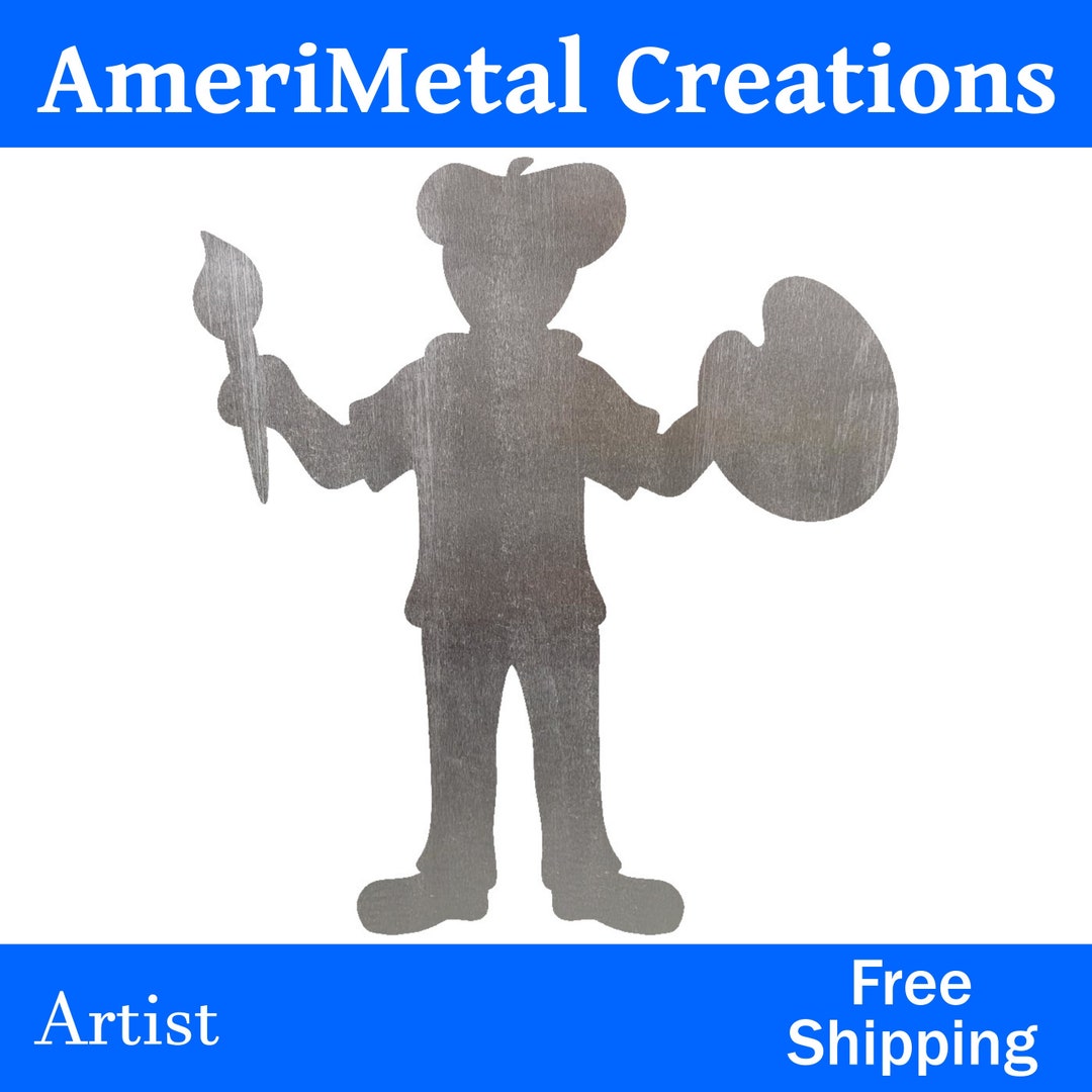 Artist Metal Cutout Shape, Wall Art Decoration for Home, Farmhouse ...