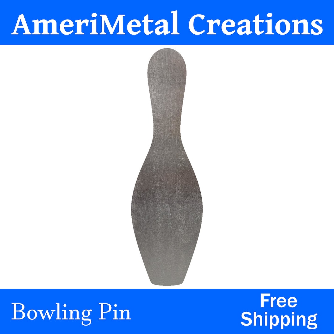 Bowling Pin Metal Cutout Shape, Wall Art Decoration for Home, Farmhouse ...