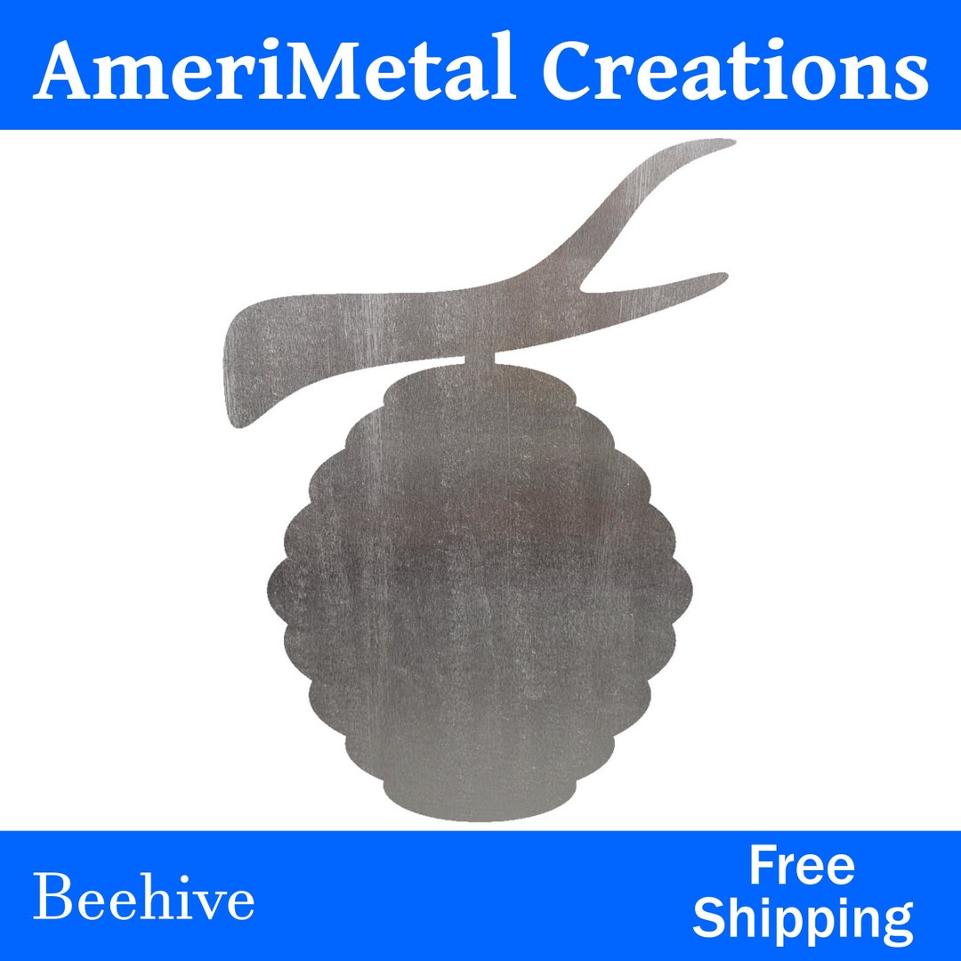 Beehive Metal Cutout Shape, Wall Art Decoration for Home, Farmhouse ...