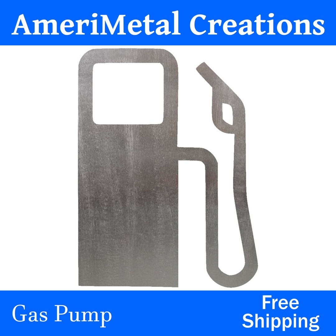 Gas Pump Metal Cutout Shape, Wall Art Decoration for Home, Farmhouse ...