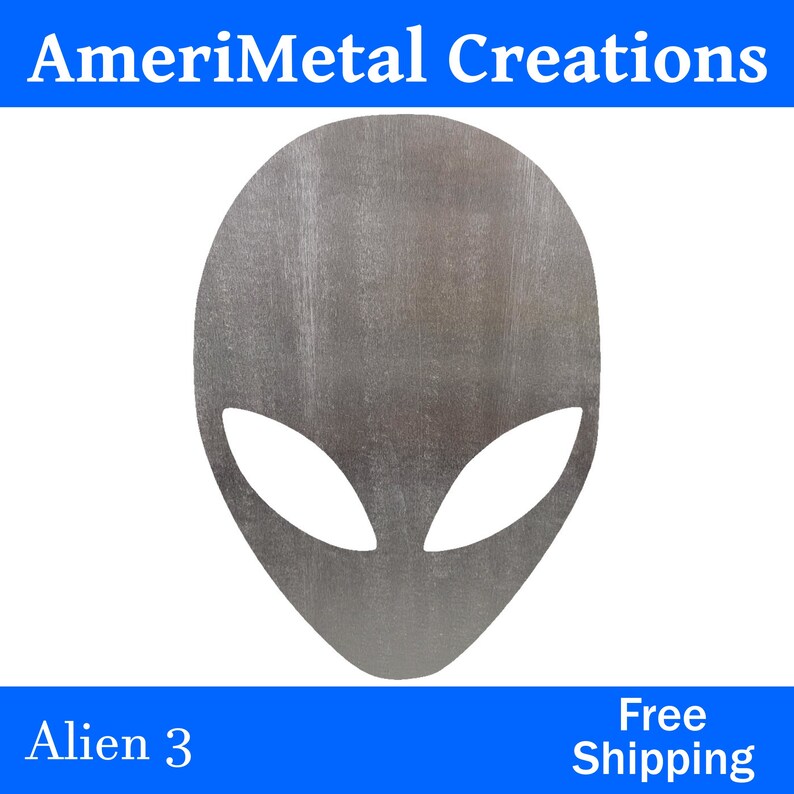 Alien 3 Metal Cutout Shape, Wall Art Decoration for Home, Farmhouse ...