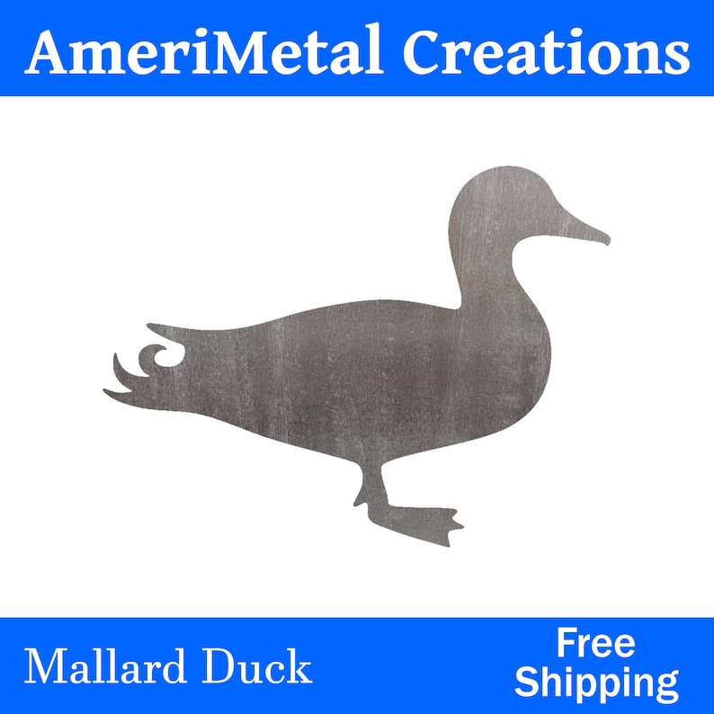 Mallard Duck Metal Cutout Shape, Wall Art Decoration for Home ...