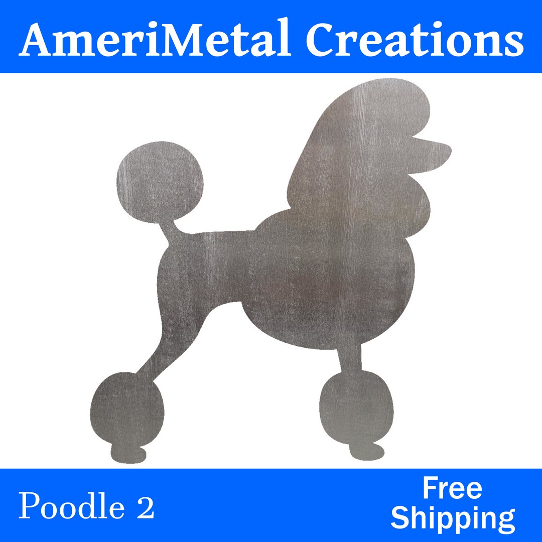 Poodle 2 Metal Cutout Shape, Wall Art Decoration for Home, Farmhouse ...