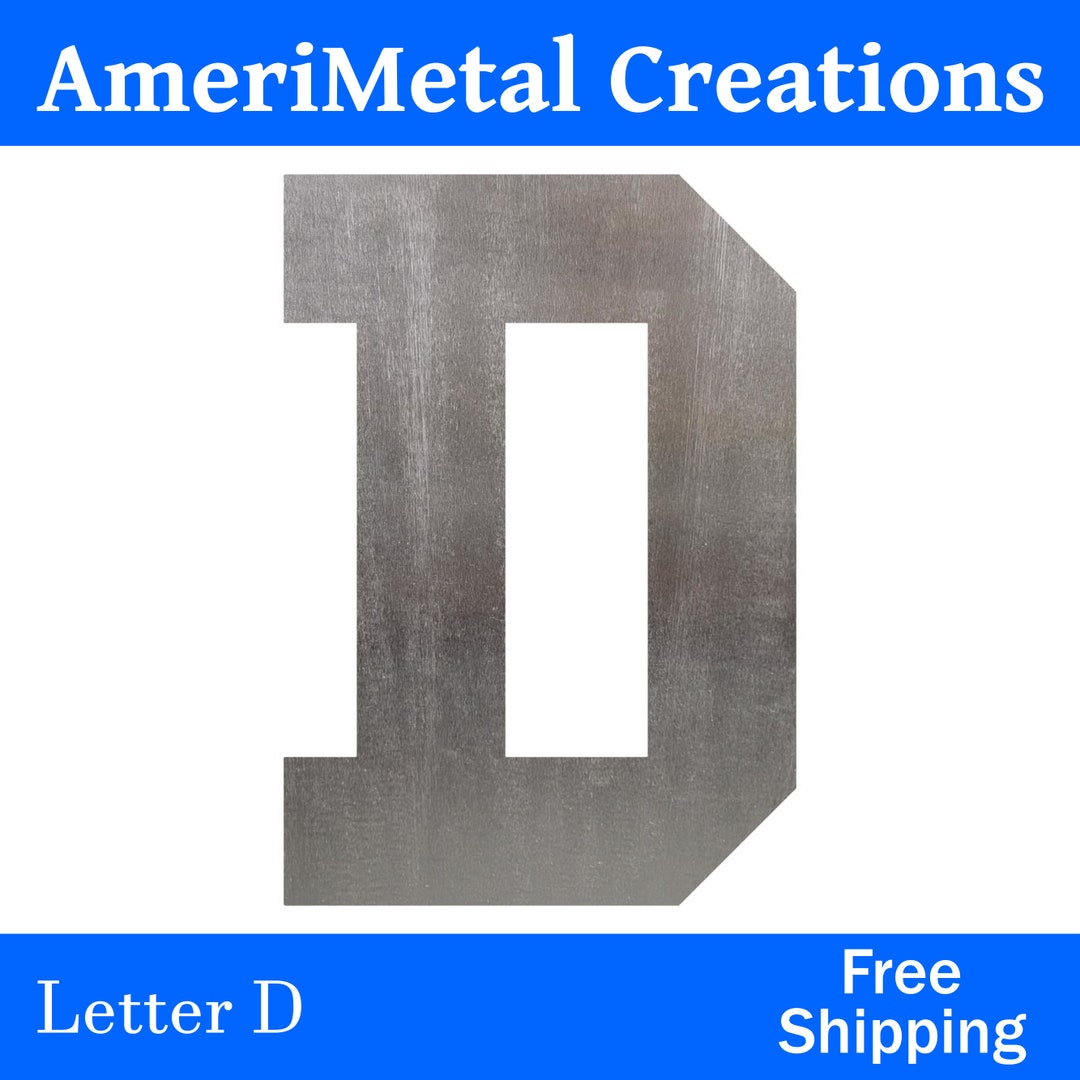 Letter D Metal Cutout Shape, Wall Art Decoration for Home, Farmhouse ...