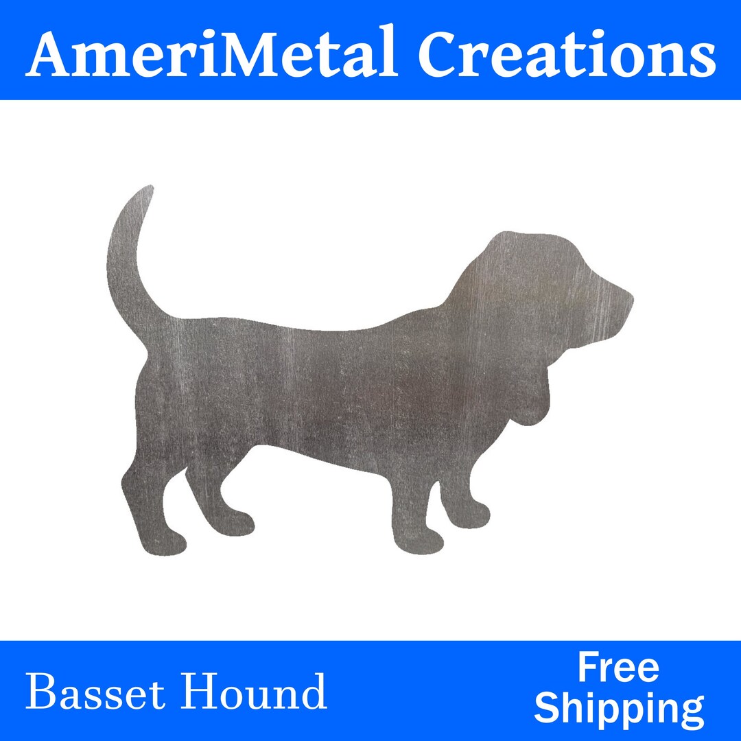 Basset Hound Metal Cutout Shape, Wall Art Decoration for Home ...