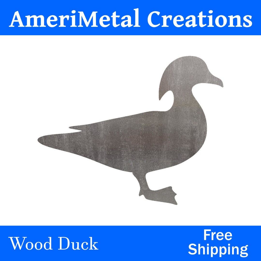 Wood Duck Metal Cutout Shape, Wall Art Decoration for Home, Farmhouse ...
