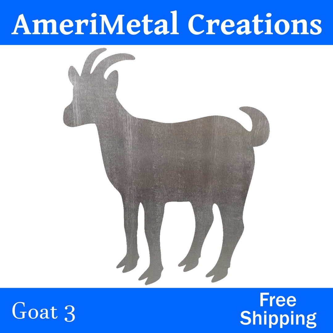 Goat 3 Metal Cutout Shape, Wall Art Decoration for Home, Farmhouse ...