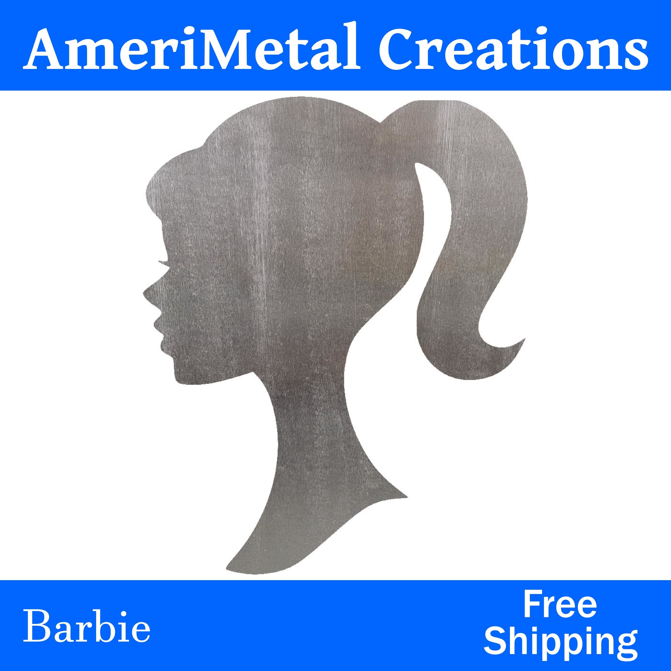 Barbie Metal Cutout Shape, Wall Art Decoration for Home, Farmhouse ...