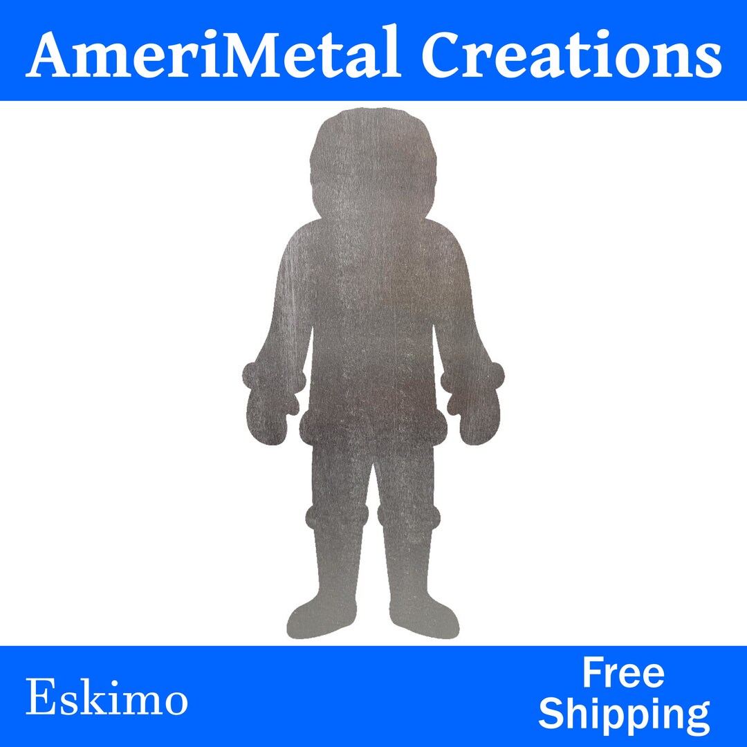 Eskimo Metal Cutout Shape, Wall Art Decoration for Home, Farmhouse ...