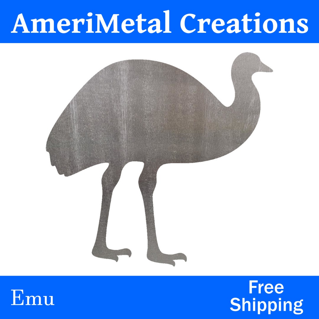 Emu Metal Cutout Shape, Wall Art Decoration for Home, Farmhouse Style ...