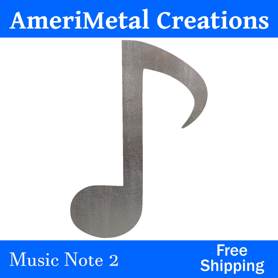 Music Note 2 Metal Cutout Shape, Wall Art Decoration for Home ...