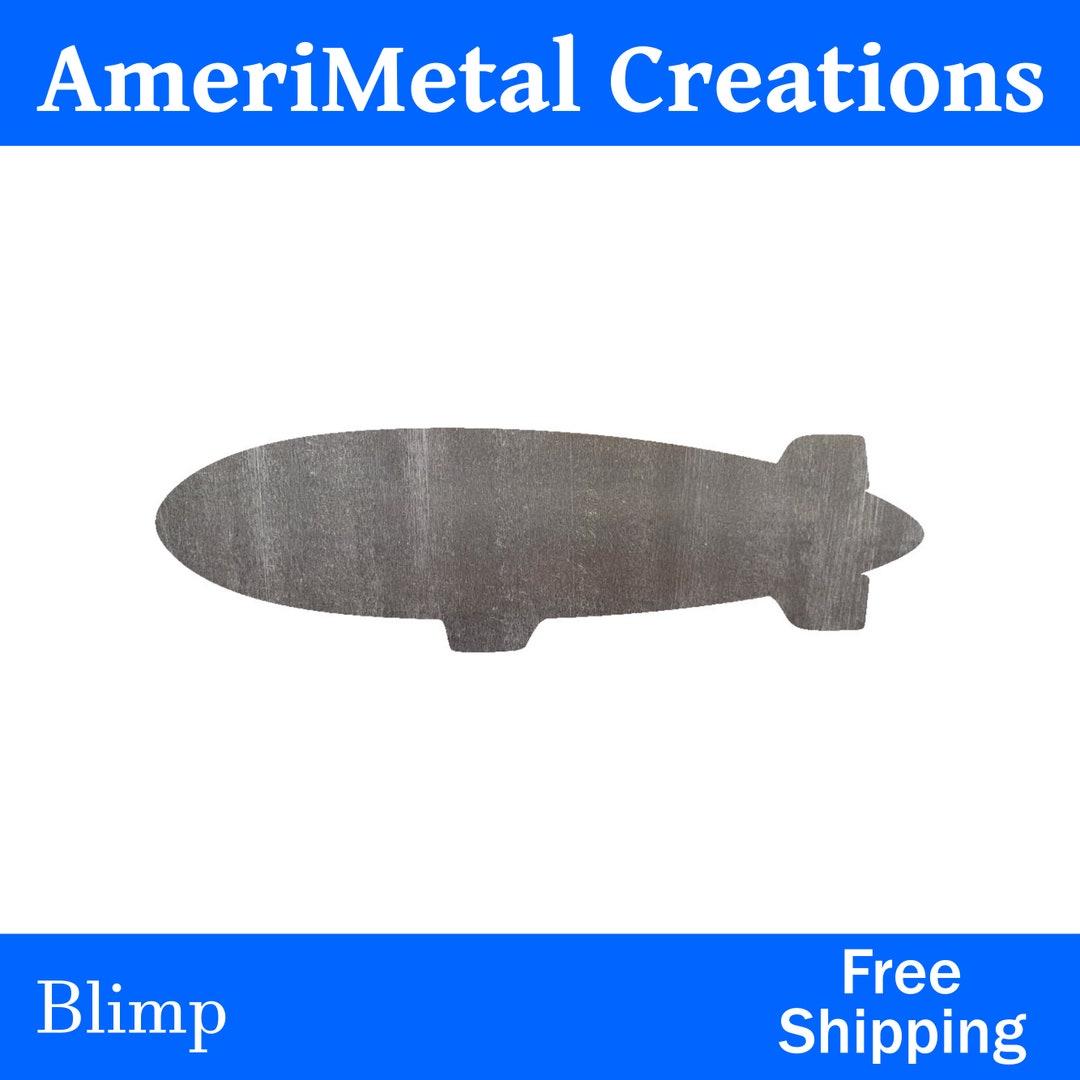 Blimp Metal Cutout Shape, Wall Art Decoration for Home, Farmhouse Style ...