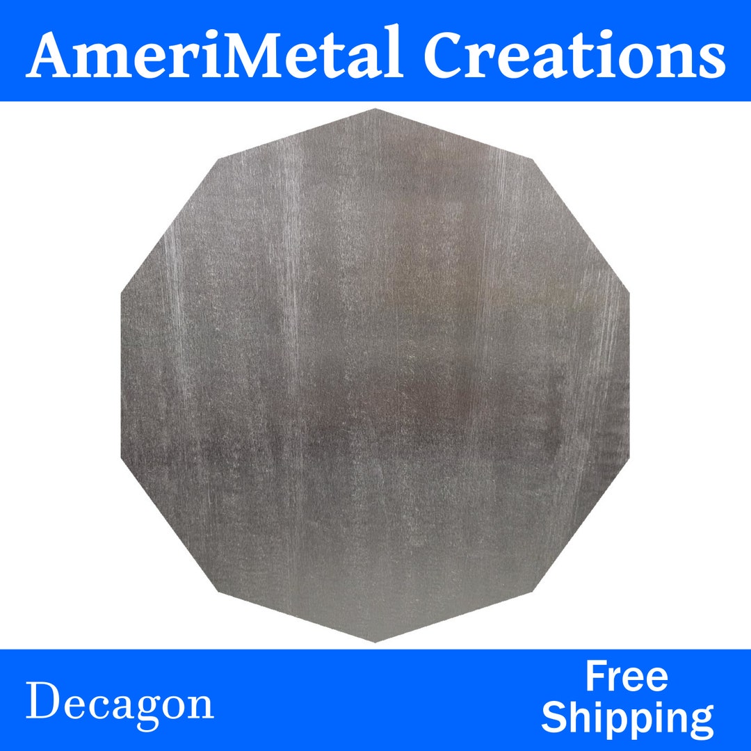 Decagon Metal Cutout Shape, Wall Art Decoration for Home, Farmhouse ...