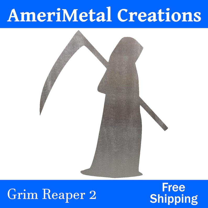 Grim Reaper 2 Metal Cutout Shape, Wall Art Decoration for Home ...