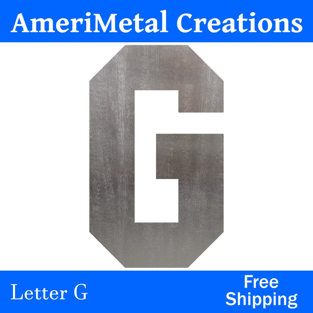 Letter G Metal Cutout Shape, Wall Art Decoration for Home, Farmhouse ...