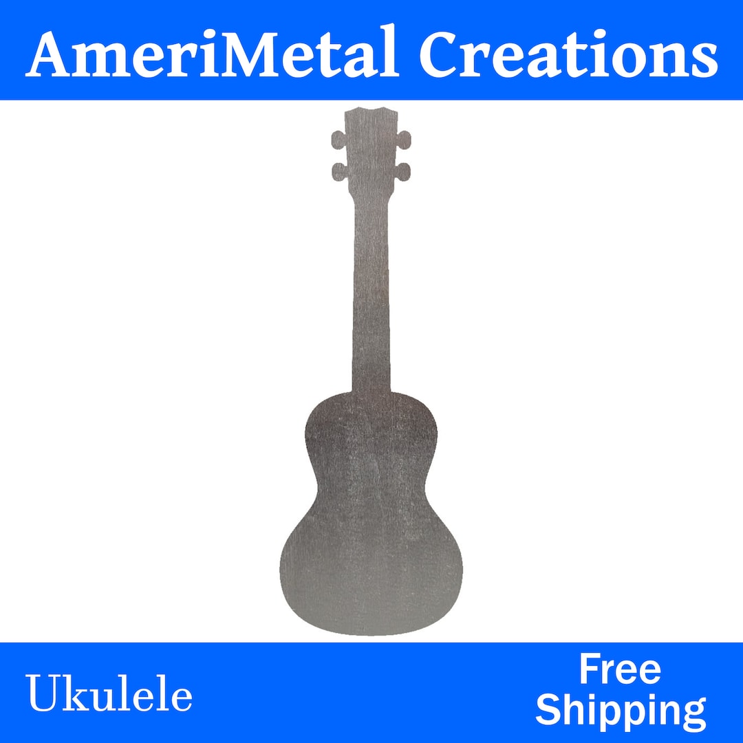 Ukulele Metal Cutout Shape, Wall Art Decoration for Home, Farmhouse ...