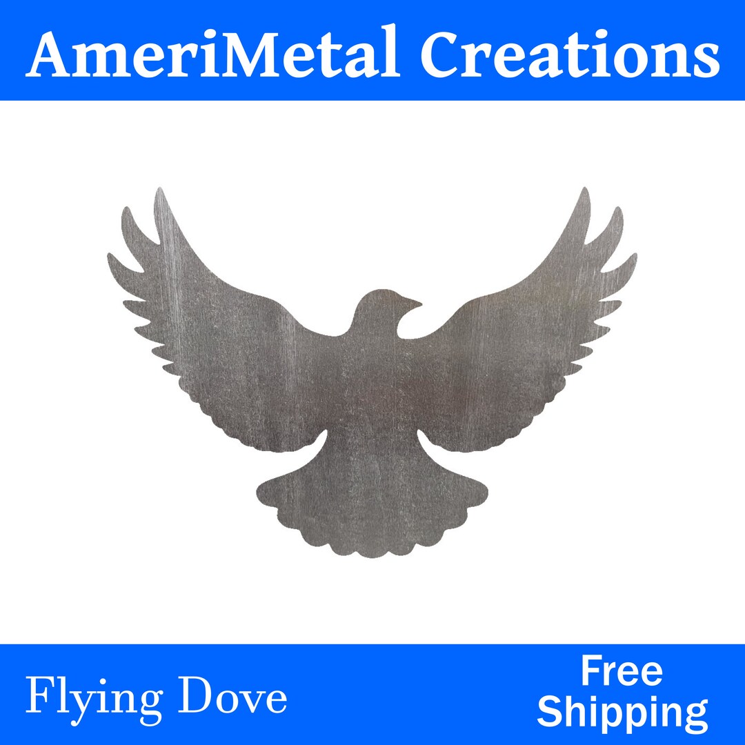 Flying Dove Metal Cutout Shape, Wall Art Decoration for Home, Farmhouse ...