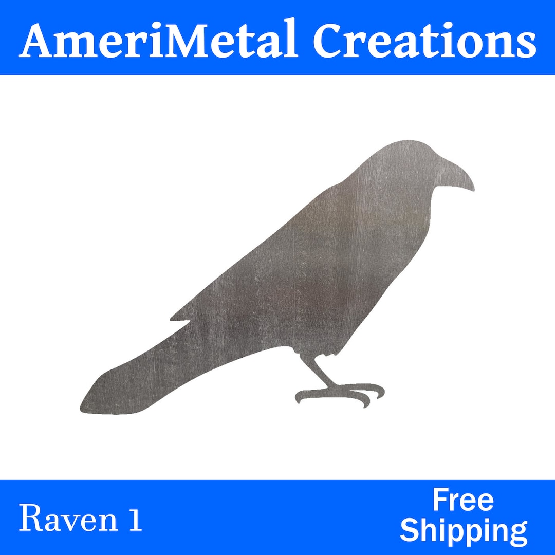Raven 1 Metal Cutout Shape, Wall Art Decoration for Home, Farmhouse ...