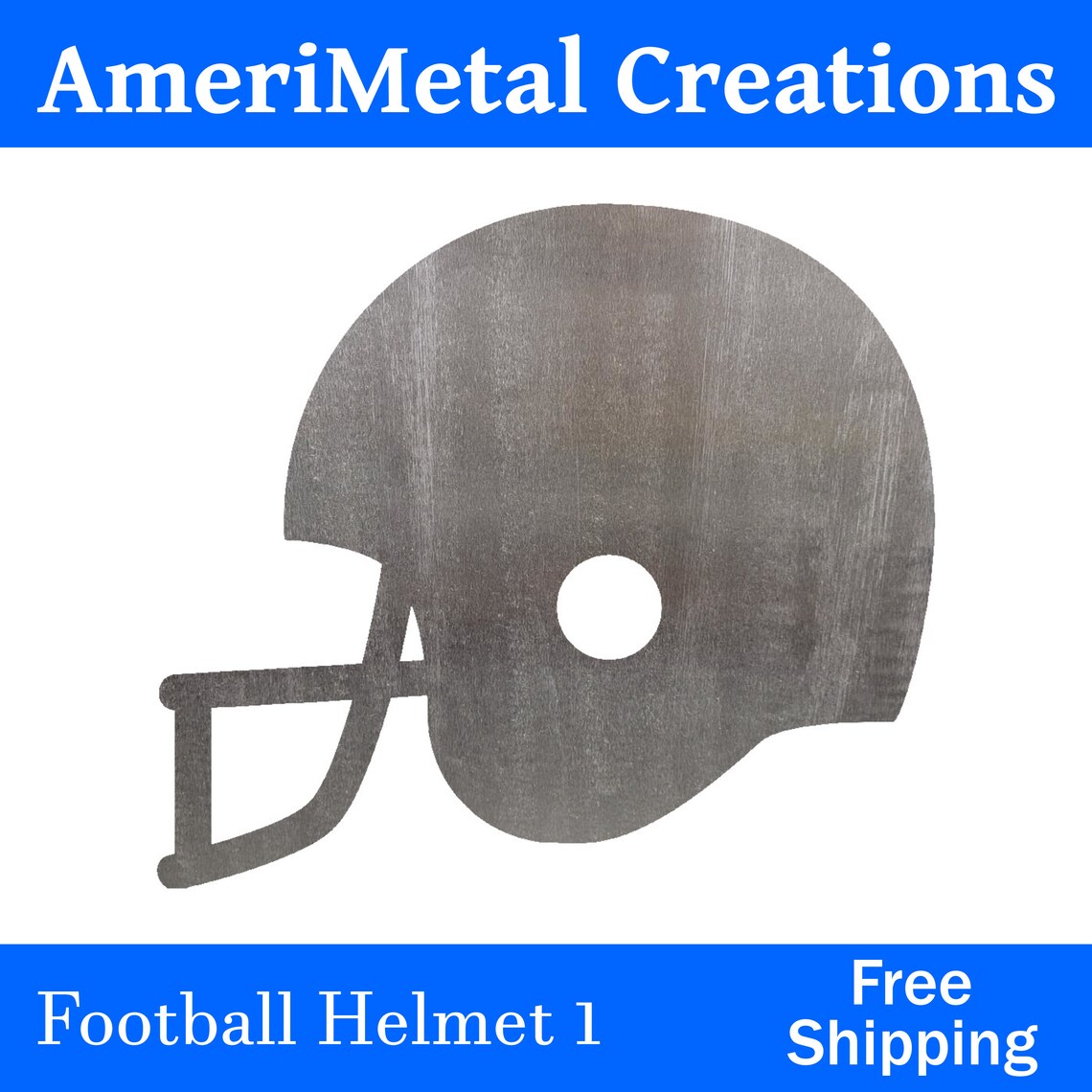 Football Helmet 1 Metal Cutout Shape, Wall Art Decoration for Home ...