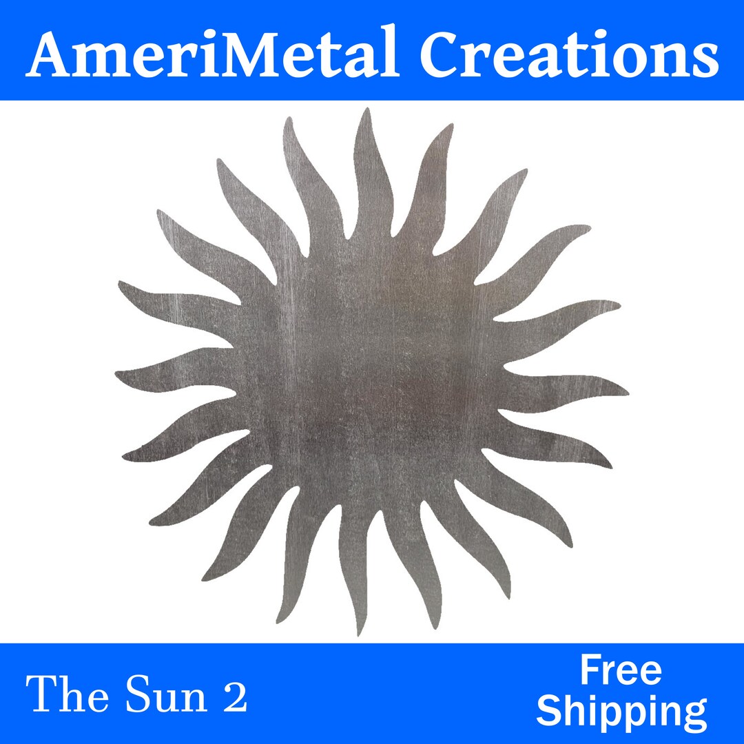 The Sun 1 Metal Cutout Shape, Wall Art Decoration for Home, Farmhouse ...