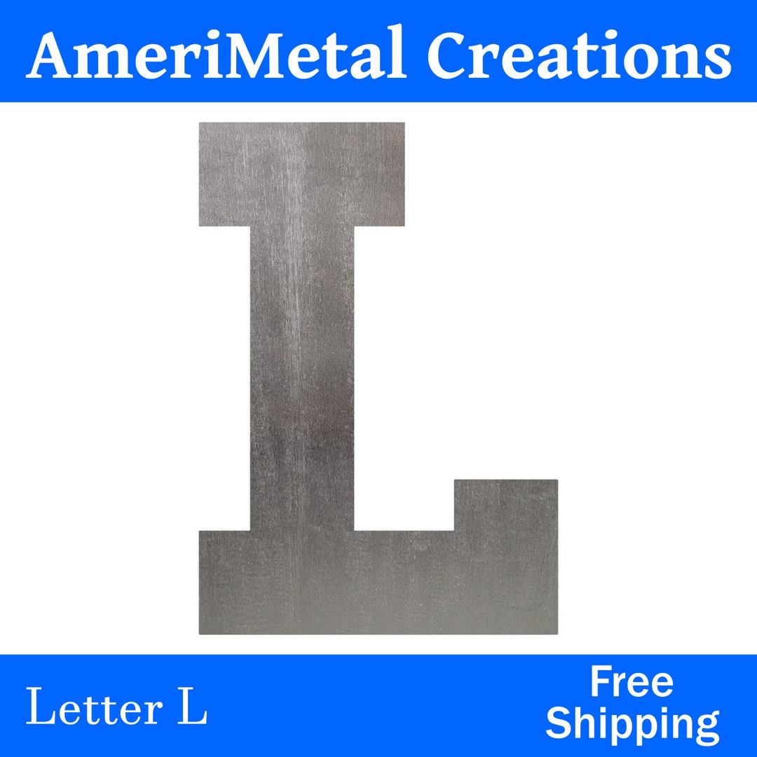 Letter L Metal Cutout Shape, Wall Art Decoration for Home, Farmhouse ...