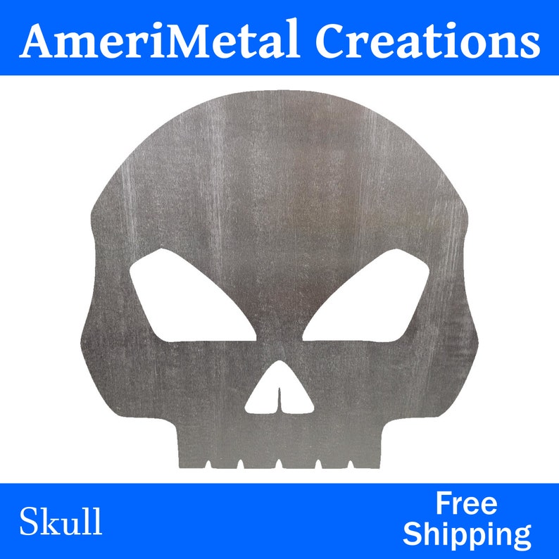 Skull Metal Cutout Shape, Wall Art Decoration for Home, Farmhouse Style ...