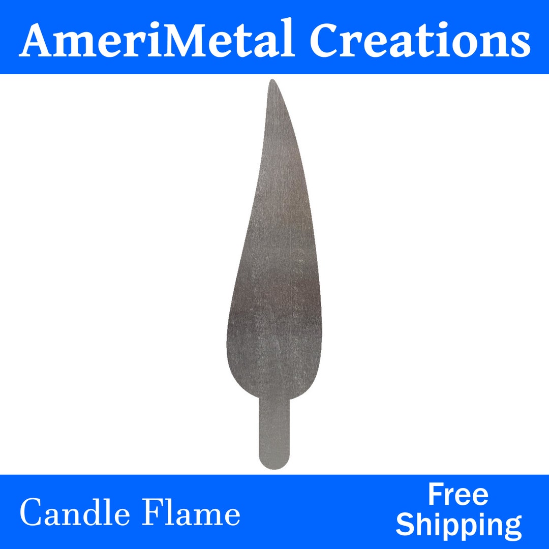 Candle Flame Metal Cutout Shape, Wall Art Decoration for Home ...