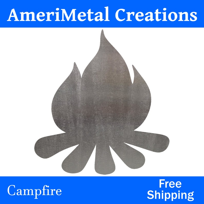 Campfire Metal Cutout Shape, Wall Art Decoration for Home, Farmhouse ...
