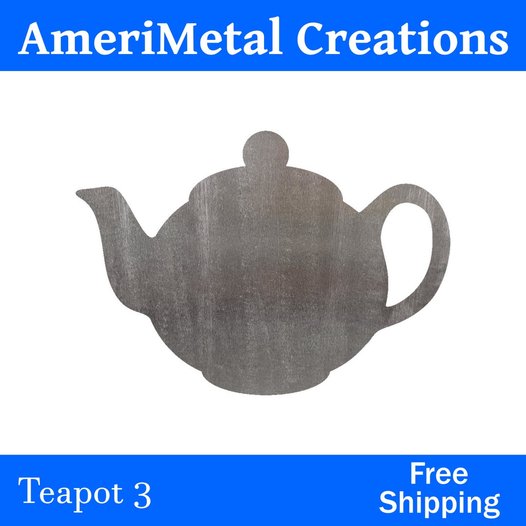 Teapot 2 Metal Cutout Shape, Wall Art Decoration for Home, Farmhouse ...