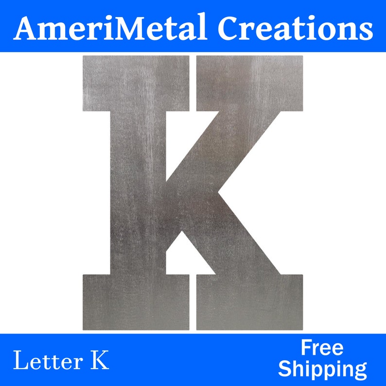 Letter K Metal Cutout Shape, Wall Art Decoration for Home, Farmhouse ...