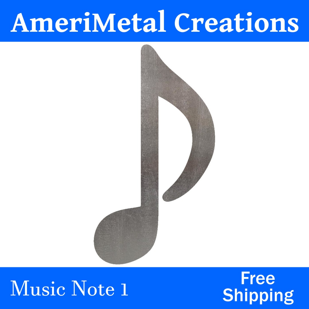 Music Note 1 Metal Cutout Shape, Wall Art Decoration for Home ...