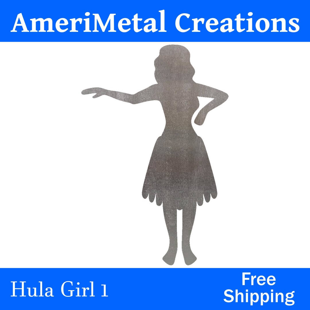 Hula Girl 1 Metal Cutout Shape, Wall Art Decoration for Home, Farmhouse ...