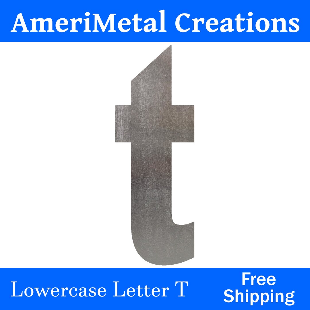 Lowercase Letter T Metal Cutout Shape, Wall Art Decoration for Home ...