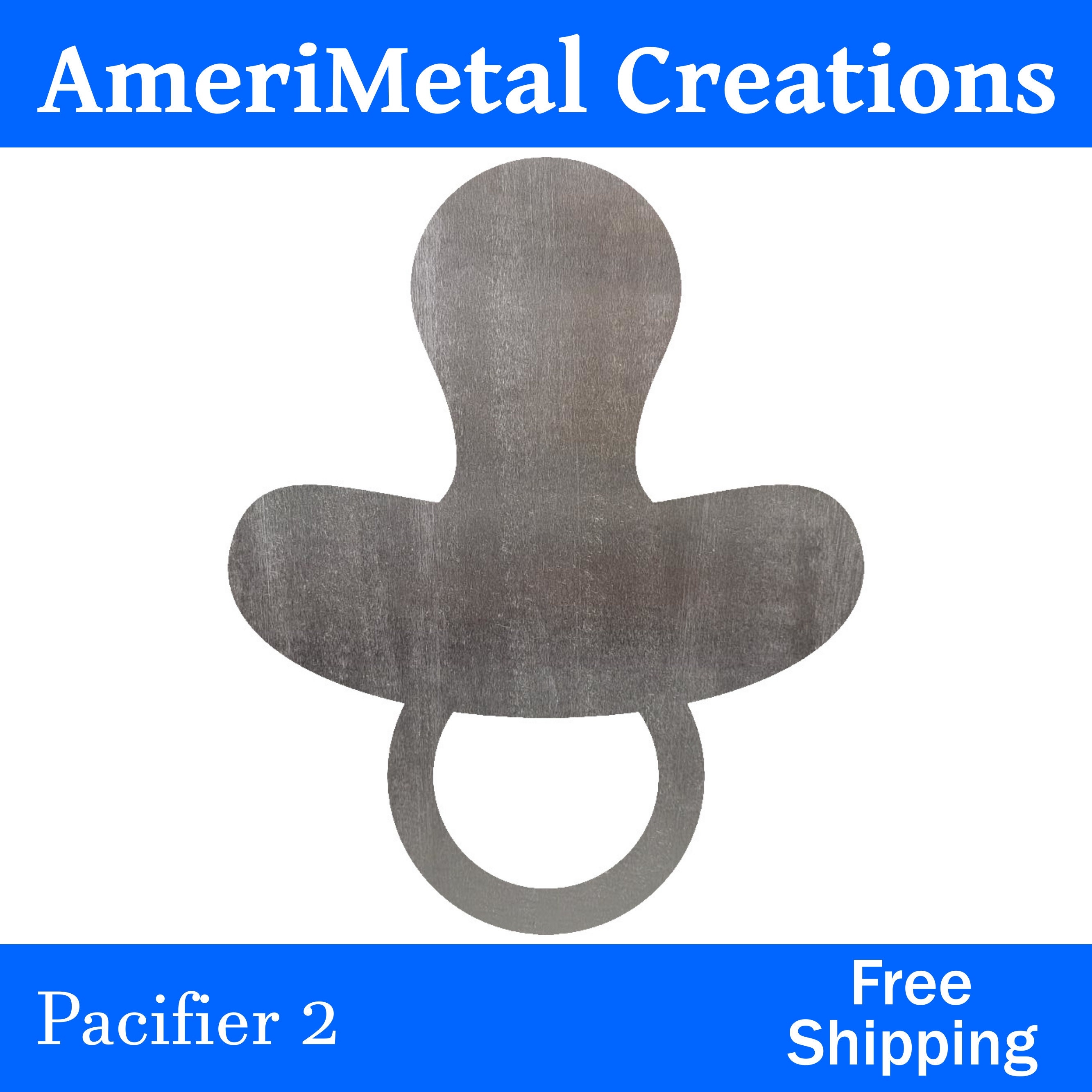 Pacifier 2 Metal Cutout Shape, Wall Art Decoration for Home, Farmhouse ...