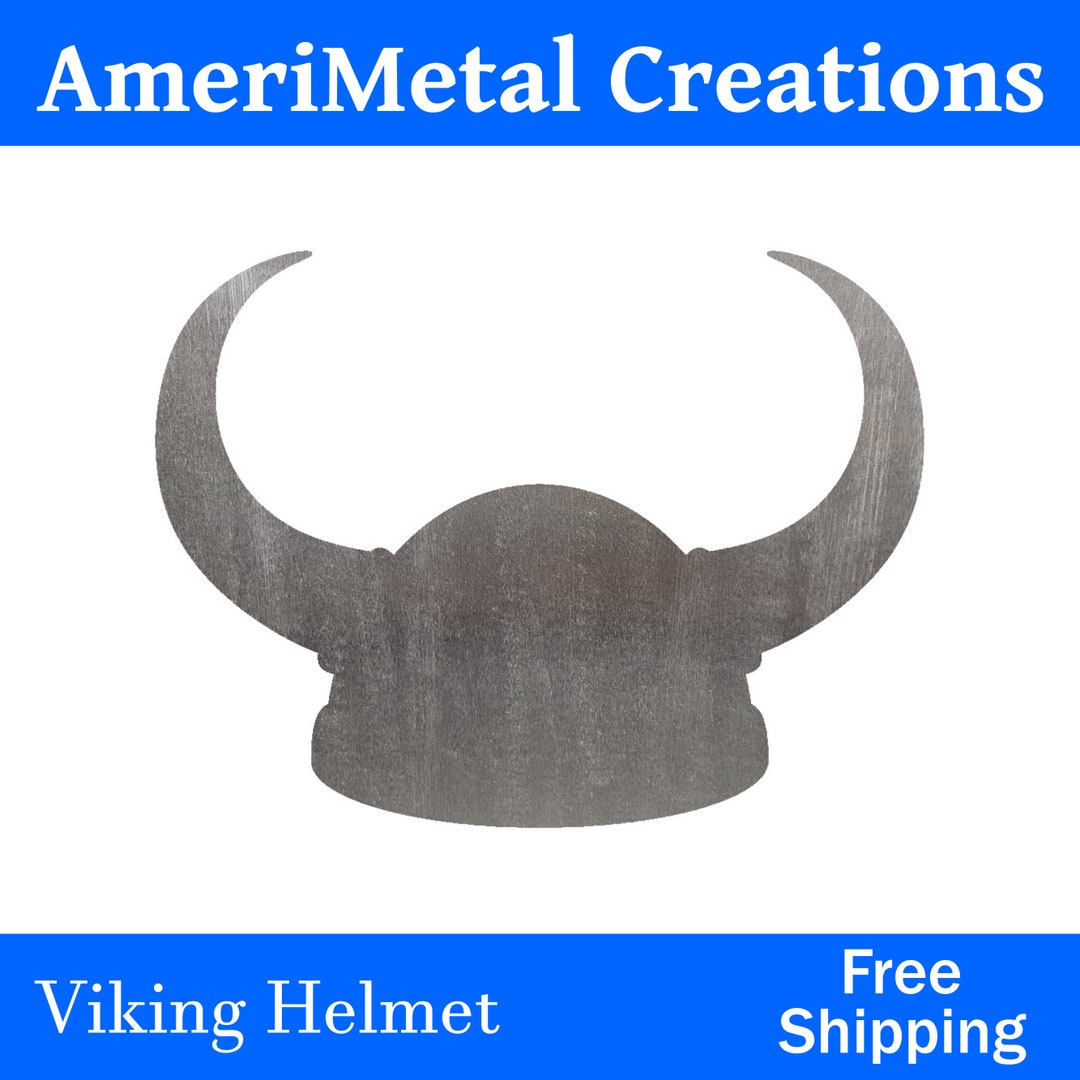 Viking Helmet Metal Cutout Shape, Wall Art Decoration for Home ...