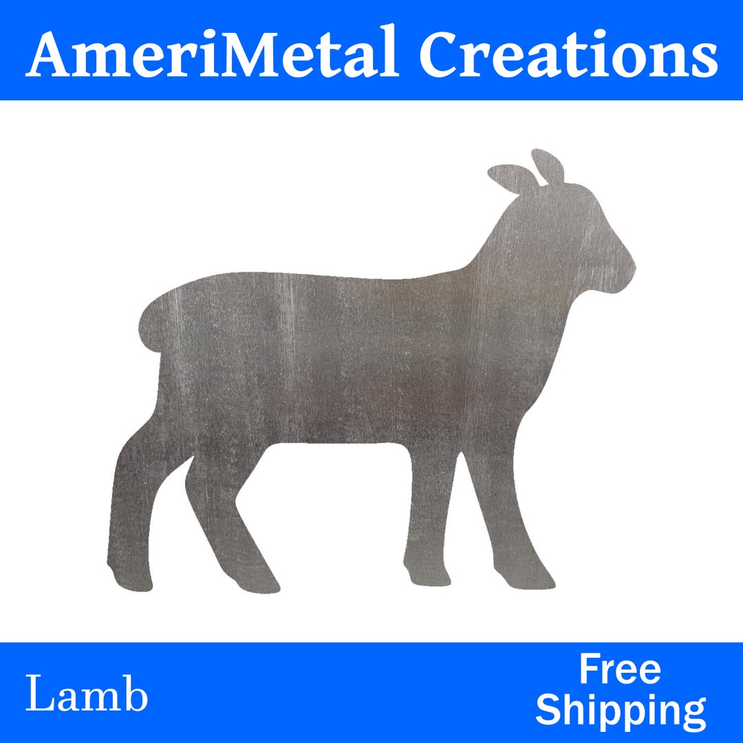 Lamb Metal Cutout Shape, Wall Art Decoration for Home, Farmhouse Style ...