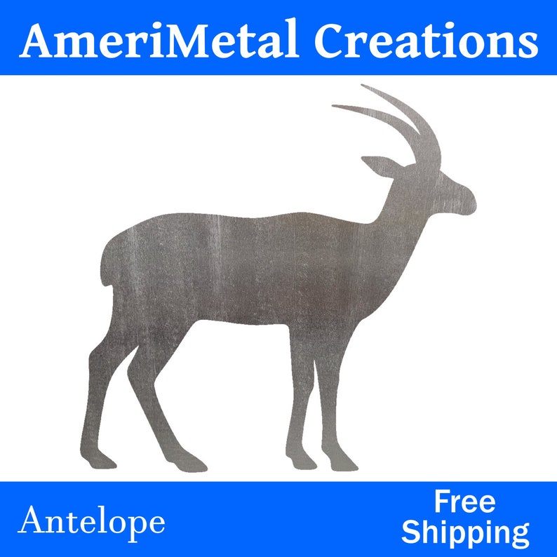 Antelope Metal Cutout Shape, Wall Art Decoration for Home, Farmhouse ...