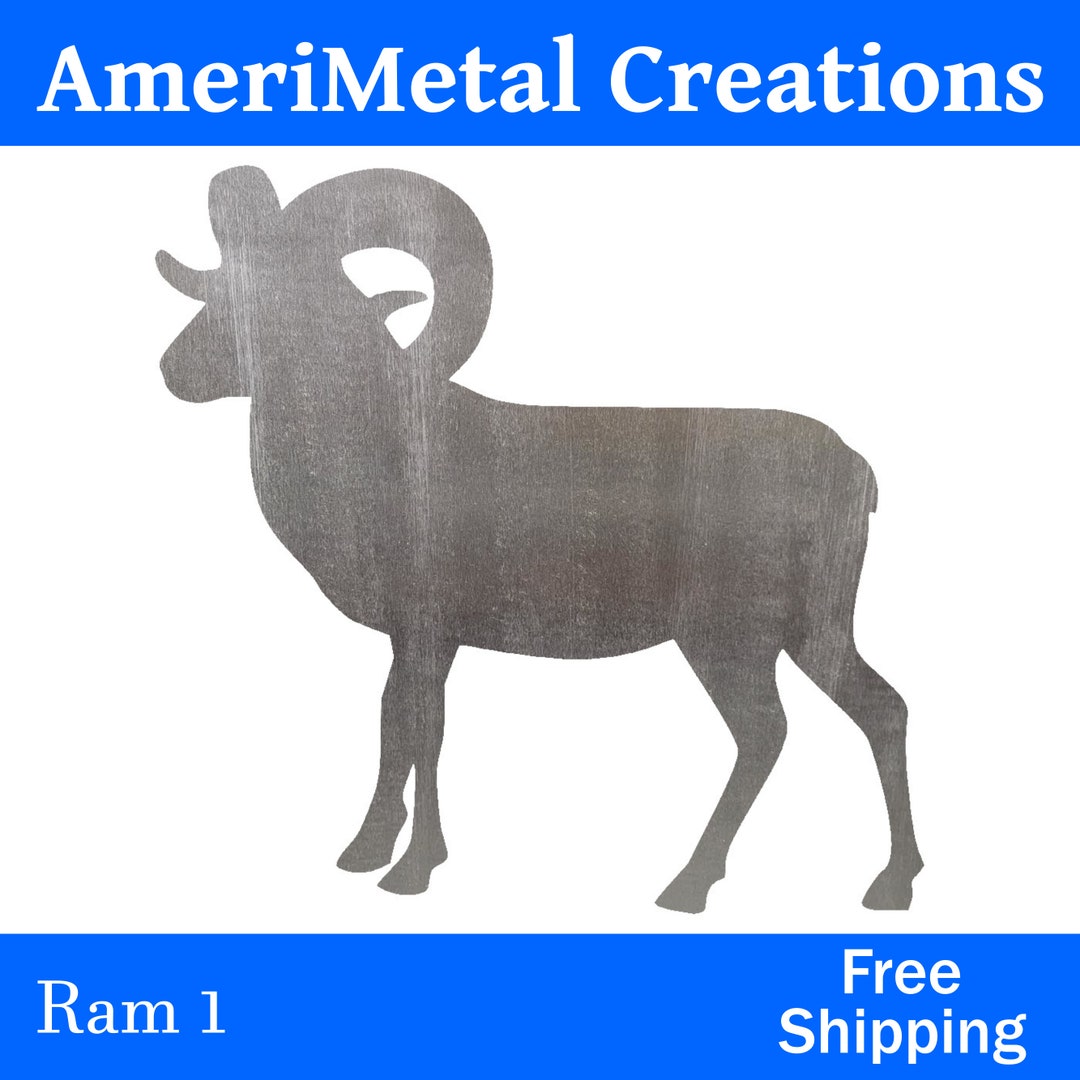 Ram 1 Metal Cutout Shape, Wall Art Decoration for Home, Farmhouse Style ...