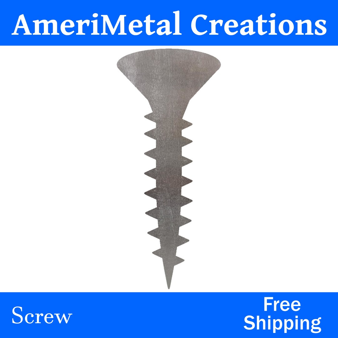 Screw Metal Cutout Shape, Wall Art Decoration for Home, Farmhouse Style ...