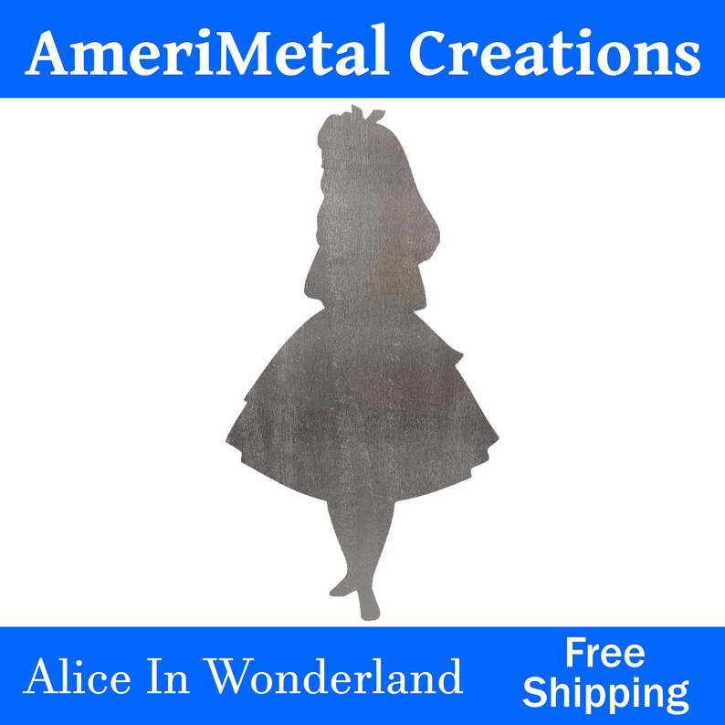 Alice in Wonderland Metal Cutout Shape, Wall Art Decoration for Home ...