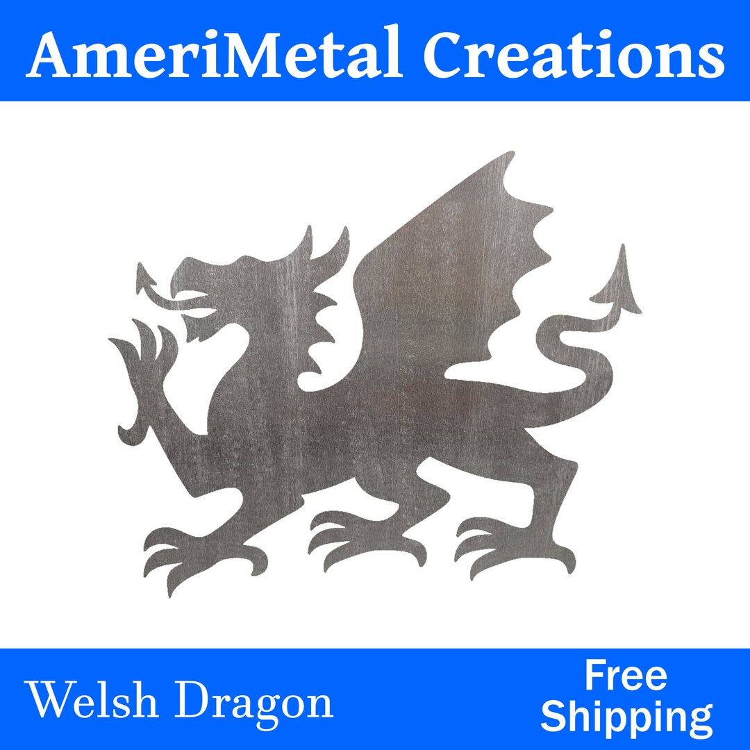 Welsh Dragon Metal Cutout Shape, Wall Art Decoration for Home ...