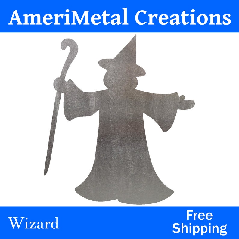 Wizard Metal Cutout Shape, Wall Art Decoration for Home, Farmhouse ...