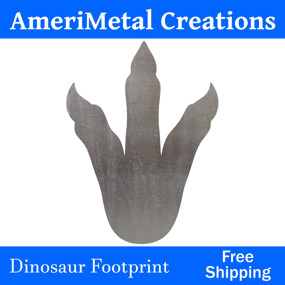 Dinosaur Footprint Metal Cutout Shape, Wall Art Decoration for Home ...